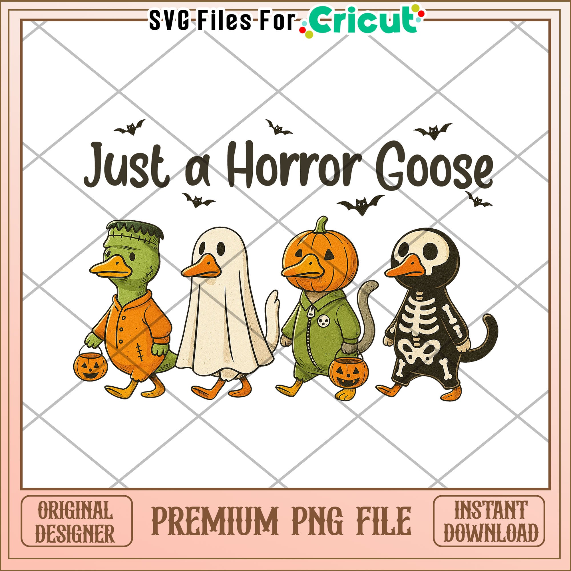 Just a horror goose png, spooky season png, october 31 celebration png ...