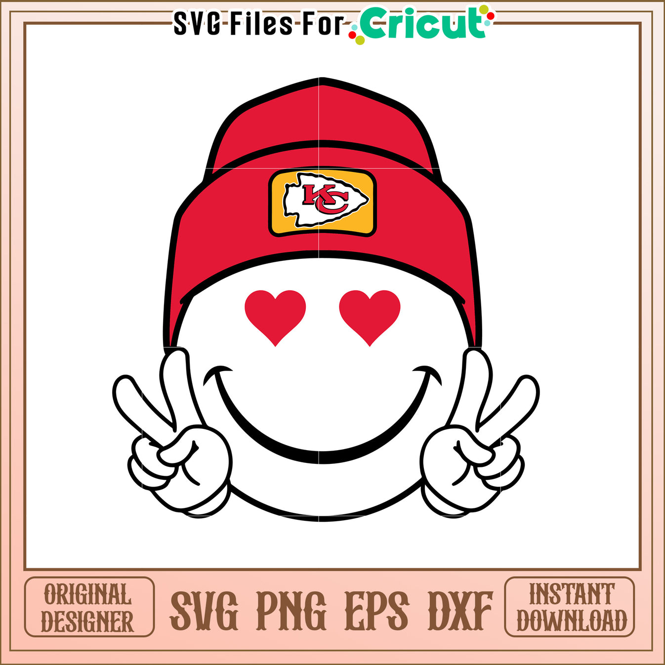KC Chiefs Smiley Face SVG – svg files for cricut