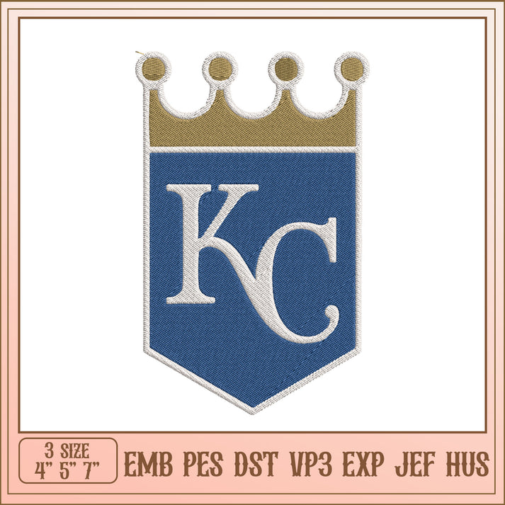 KC Royals Crown Embroidery Design – svg files for cricut