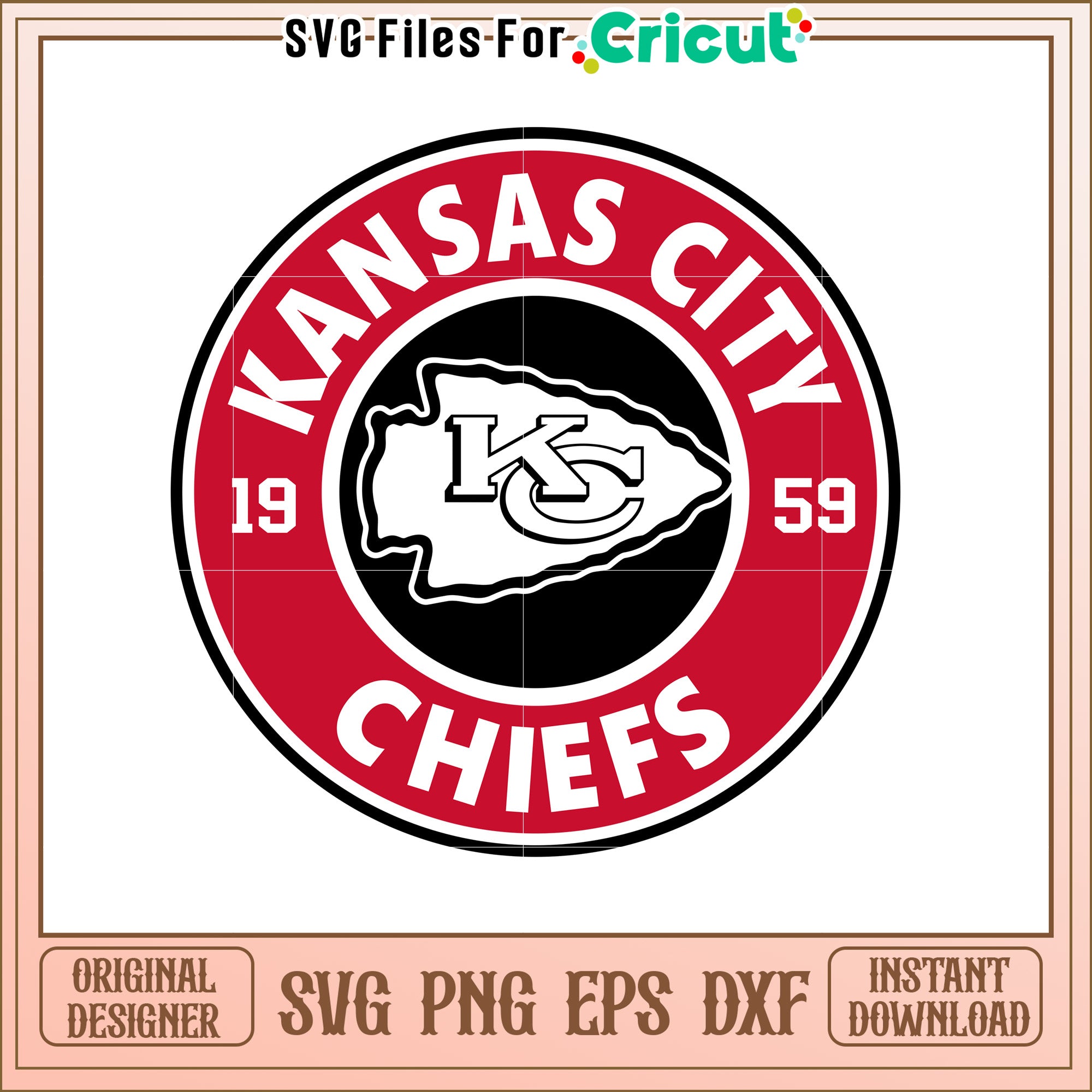 Kansas City Chiefs Circle SVG Design for Fans – svg files for cricut
