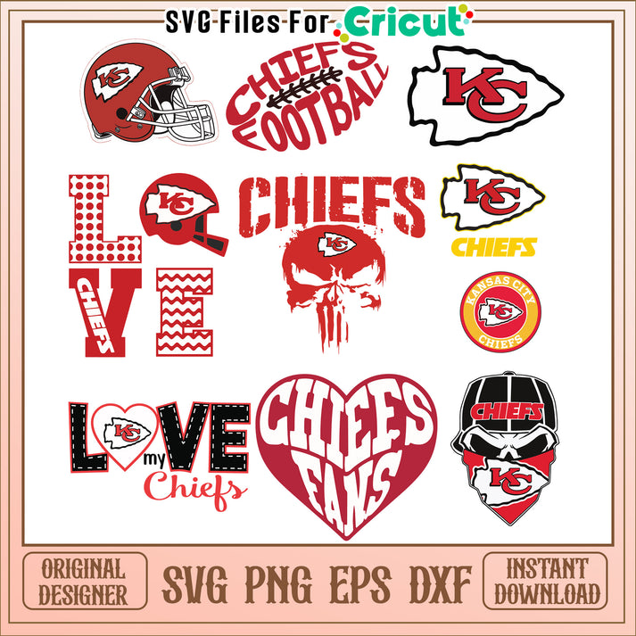 Kansas City Chiefs SVG Bundle – svg files for cricut