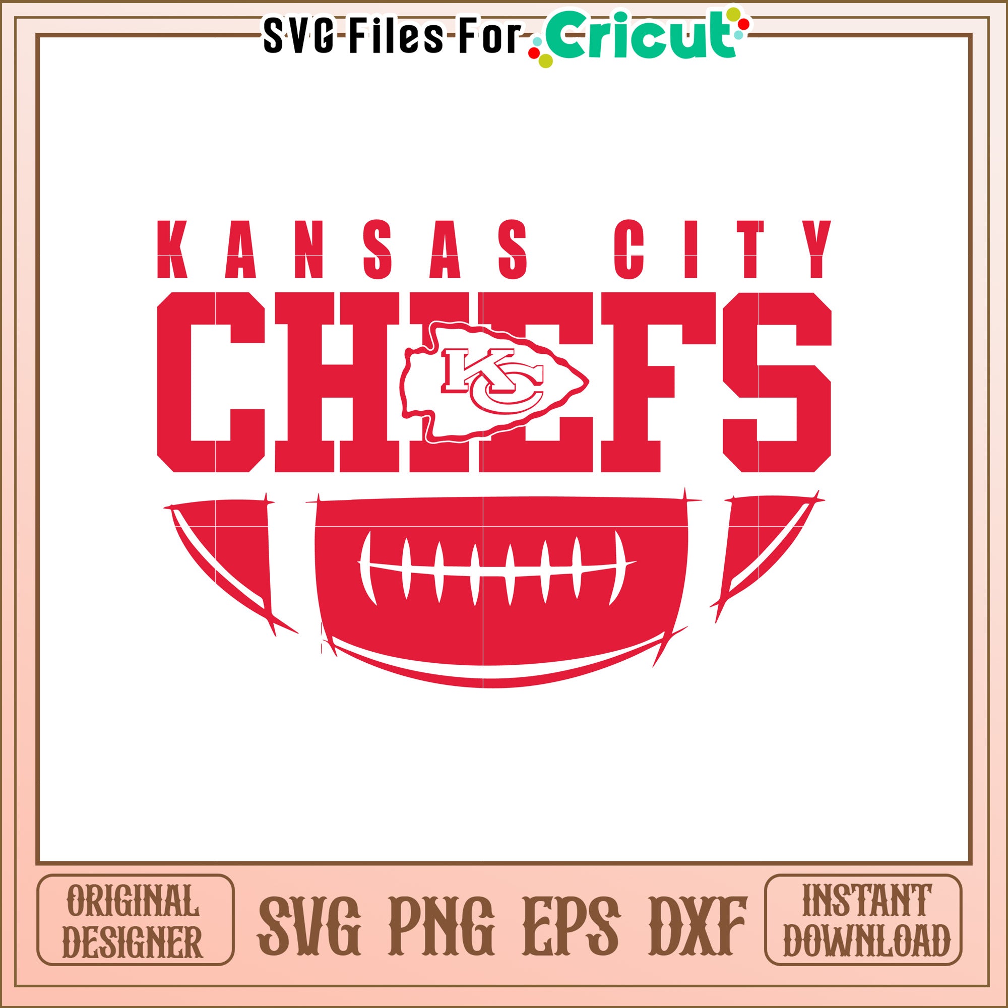 Kansas City Chiefs SVG Design for Football Fans – svg files for cricut