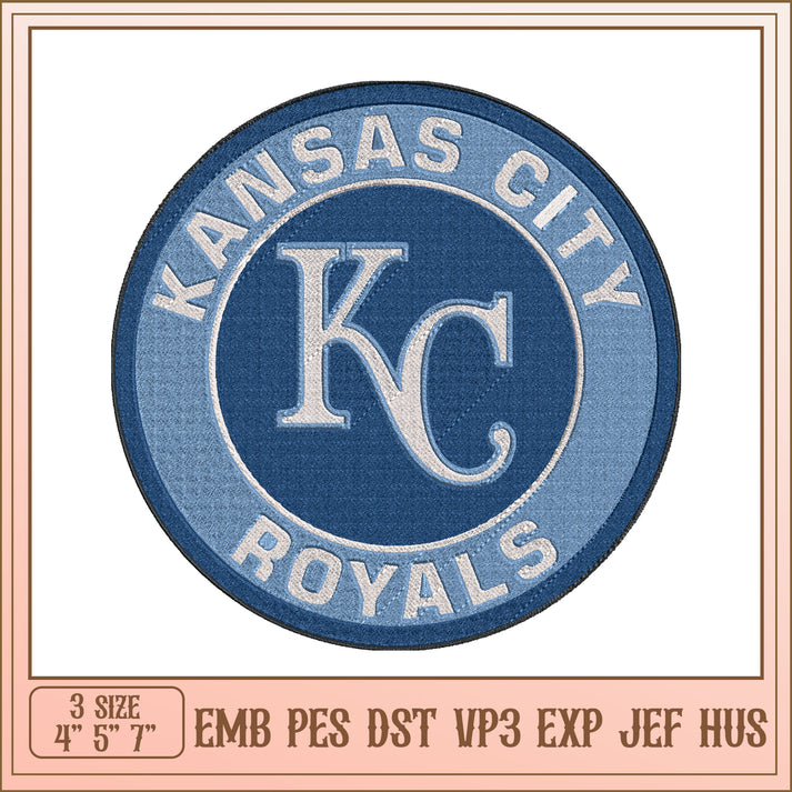 Kansas City Royals Embroidery Design Patch in Three Sizes – svg files ...