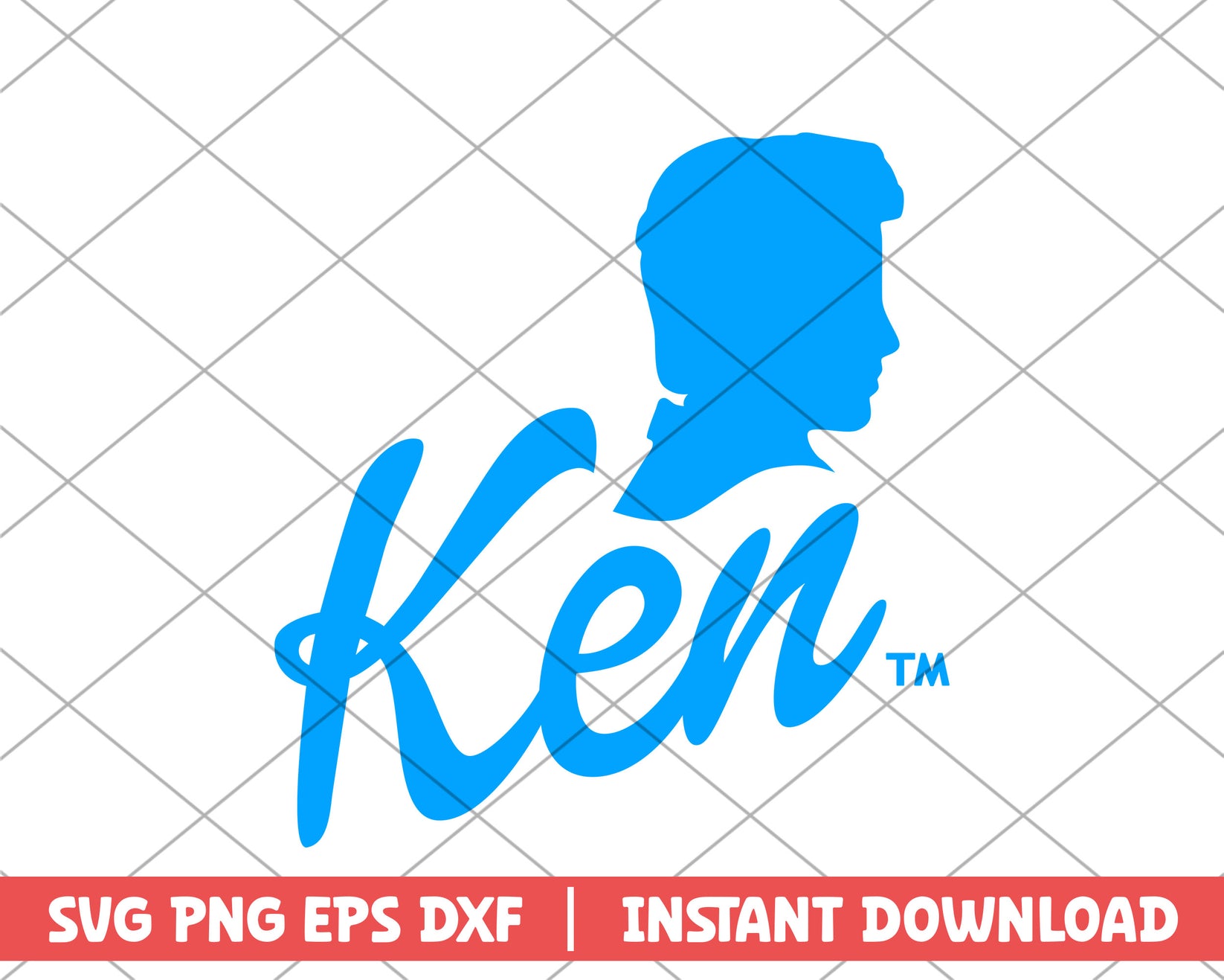 Ken head blue barbie svg – svg files for cricut