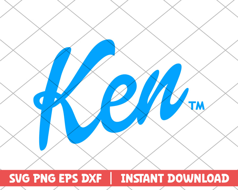 Ken logo blue barbie svg – svg files for cricut