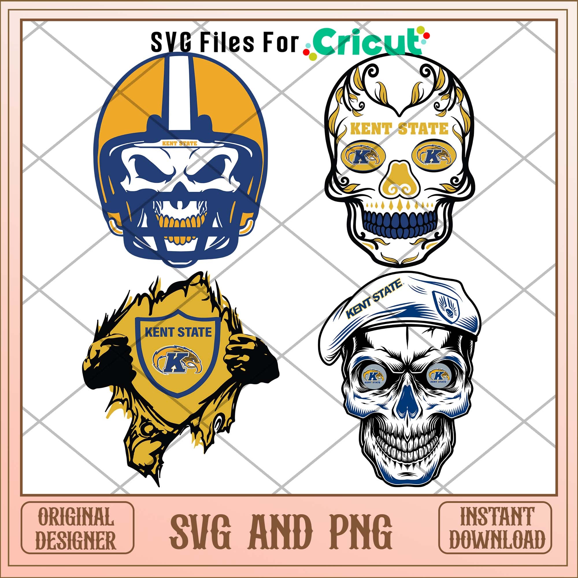 Kent State skull svg, Kent State University svg bundle, NCAA svg – svg ...