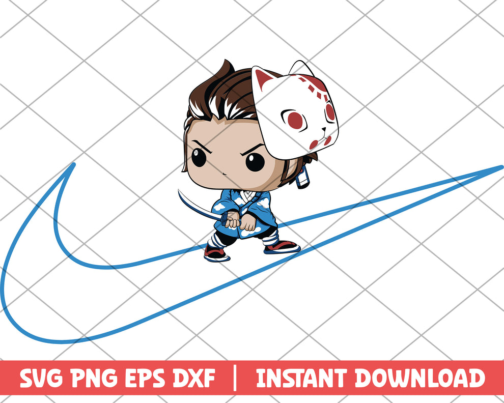 Kimetsu no yaiba kamado tanjiro funko nike anime svg – svg files for cricut