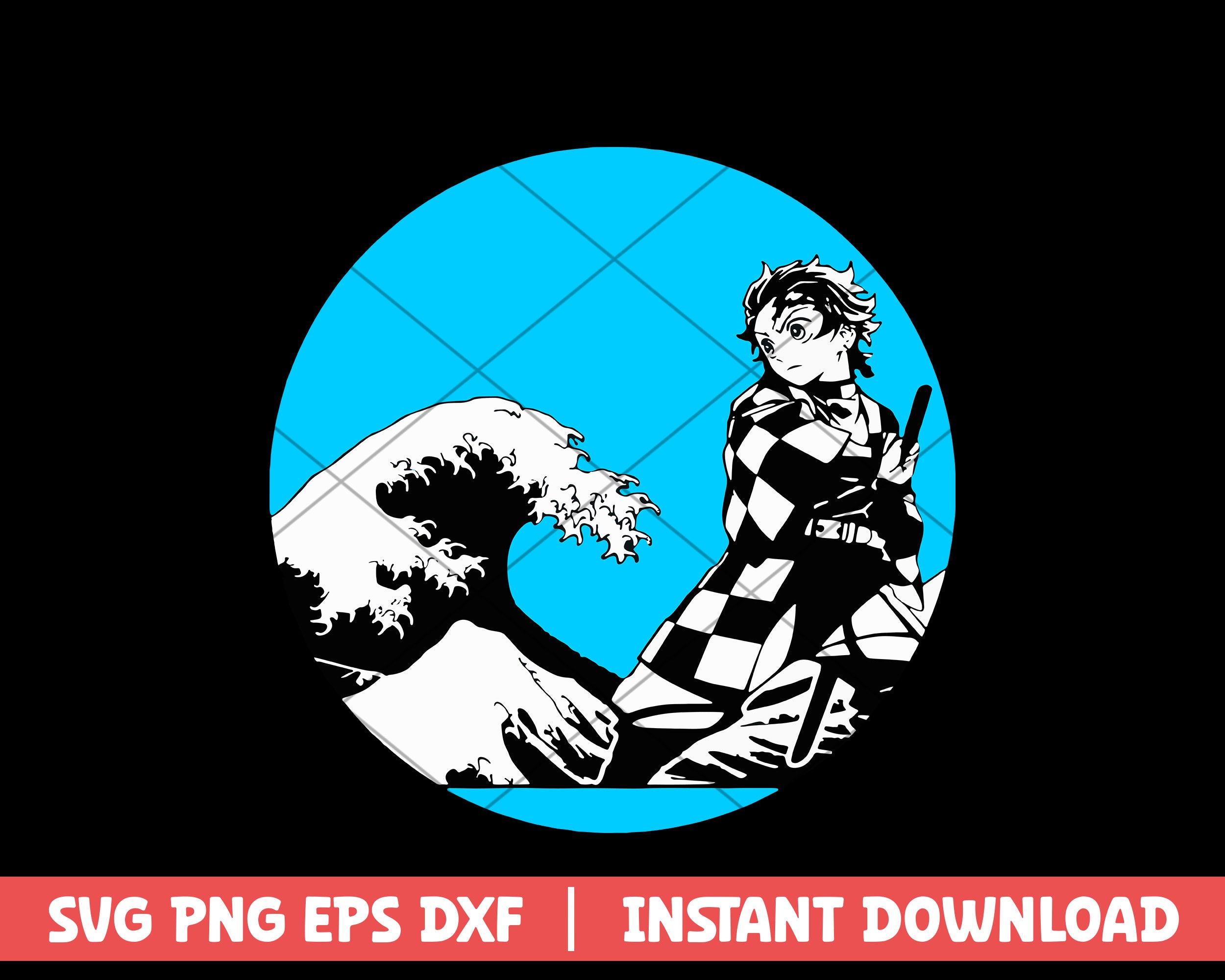 Kimetsu no yaiba kamado tanjiro mizu no kokyu anime svg – svg files for ...