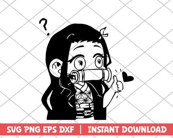 Kimetsu no yaiba nezuko chibi anime svg – svg files for cricut