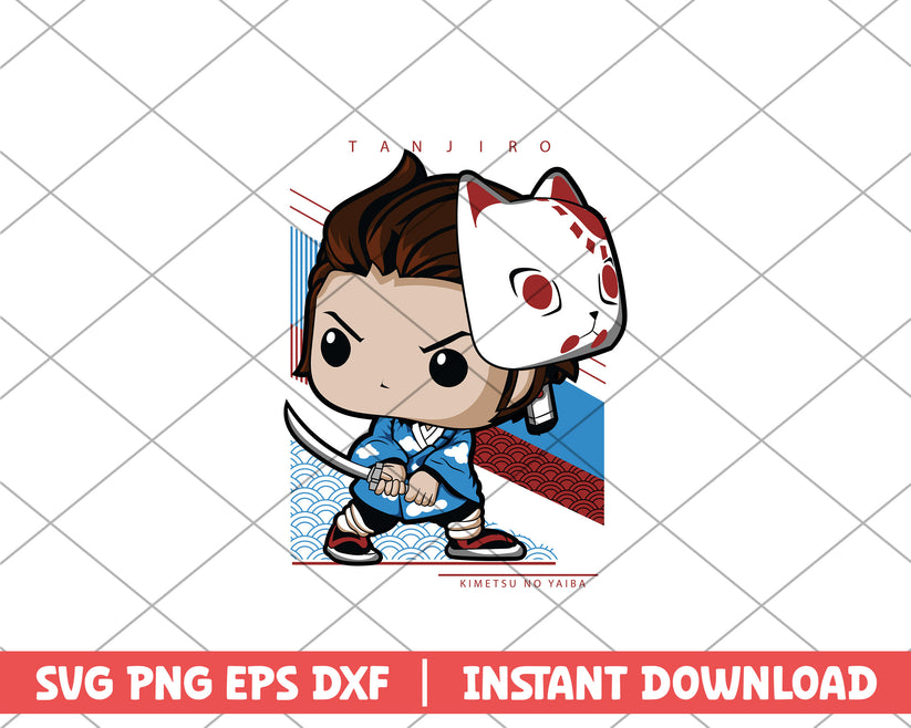 Kimetsu no yaiba tanjiro funko anime svg – svg files for cricut