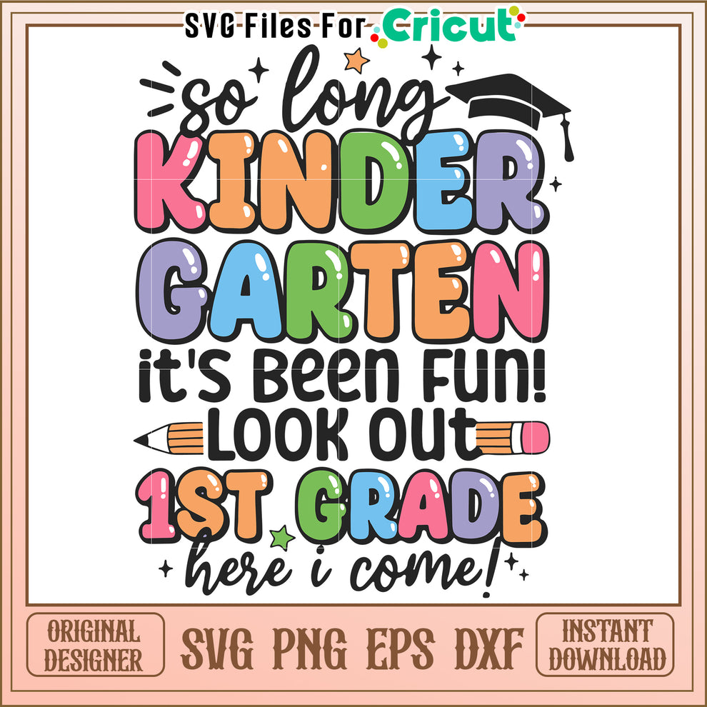 Kindergarten Graduation SVG Design – svg files for cricut