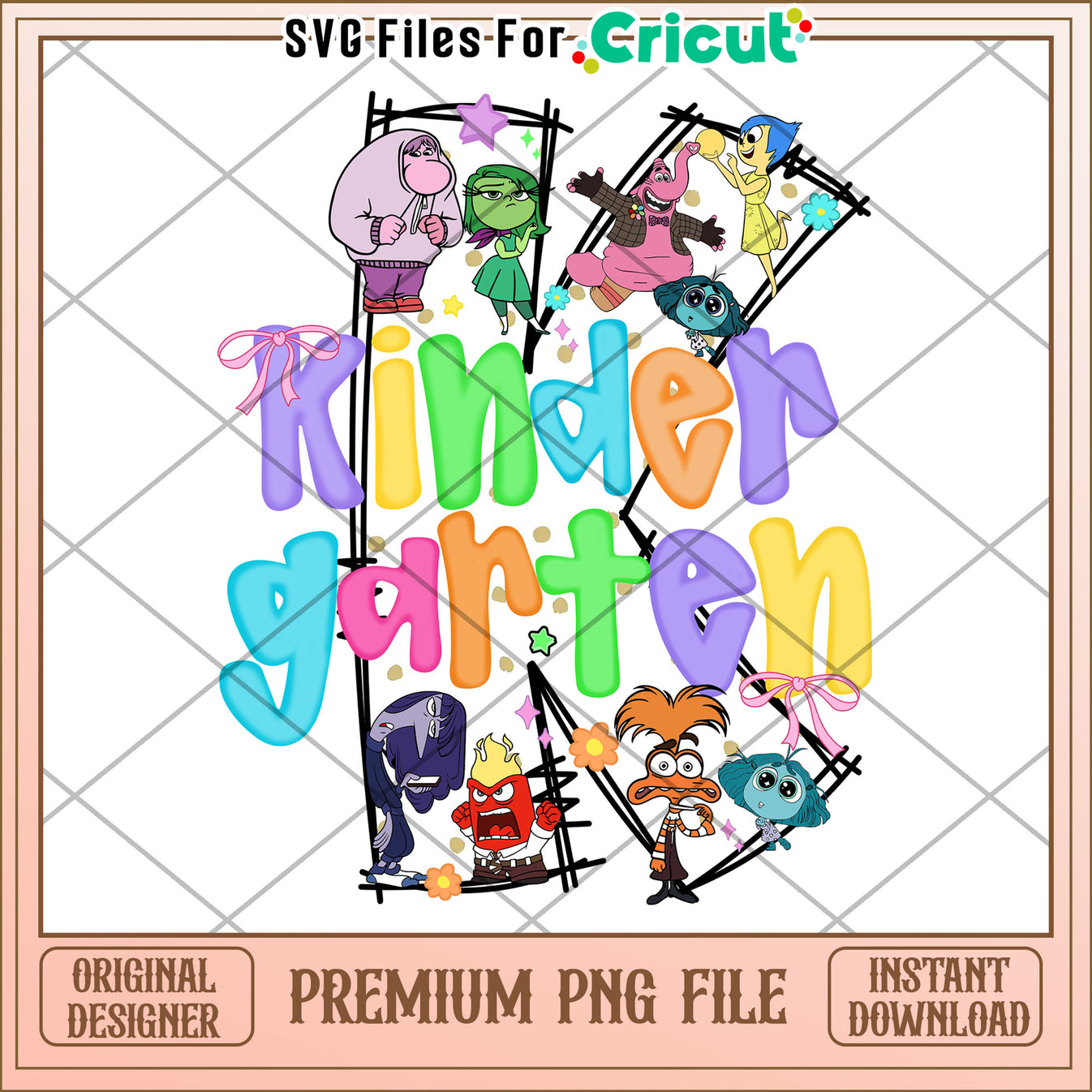 Kindergarten inside out design png, cute design png, back to school ti ...