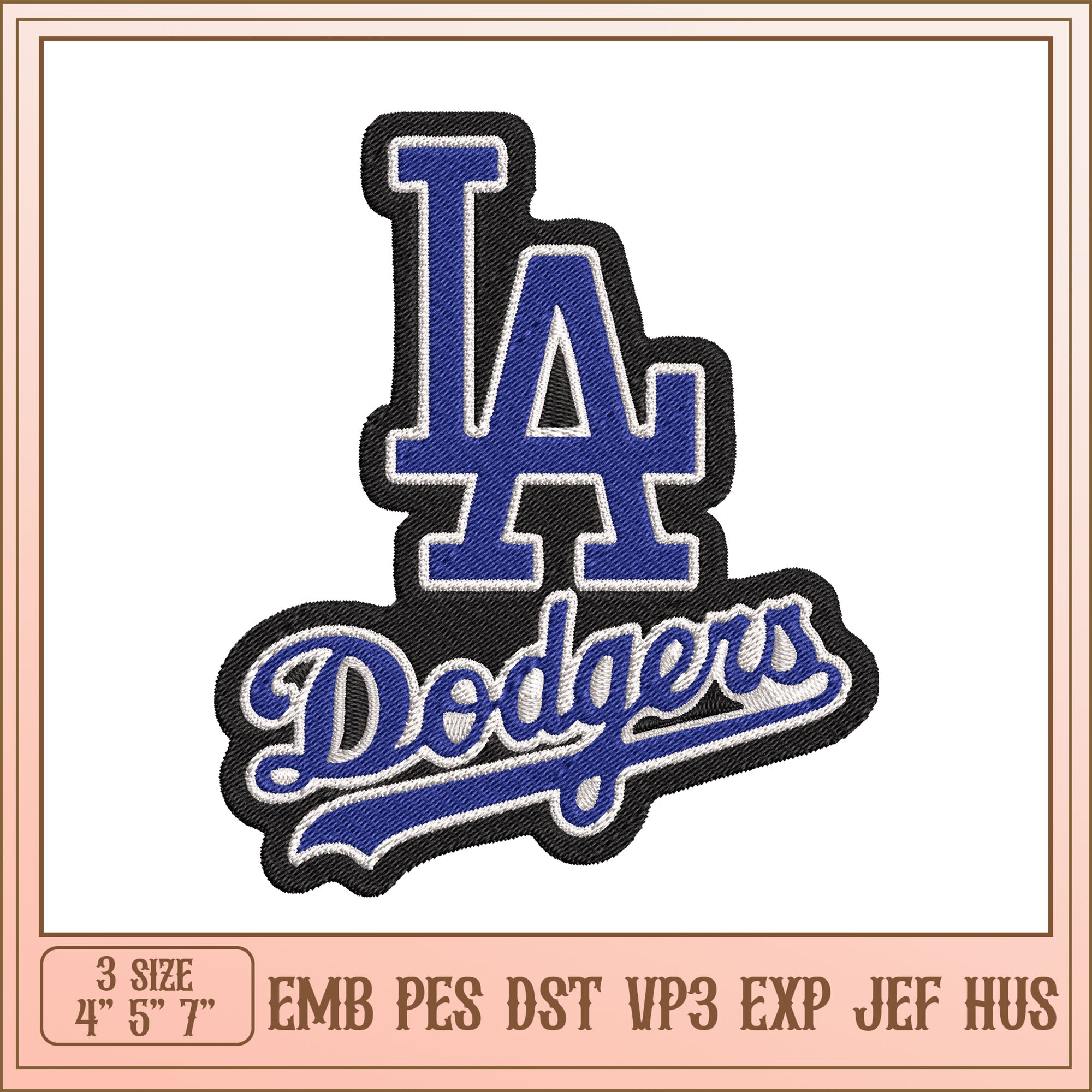 LA Dodgers Embroidery Design – svg files for cricut