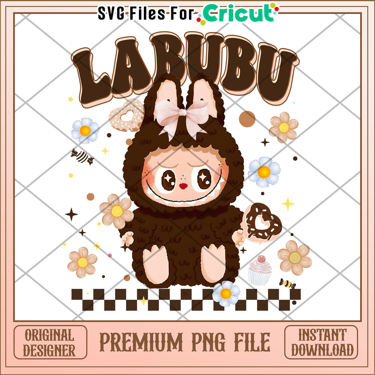 Labubu brown funny design png, labubu cartoon png, labubu popmart png ...