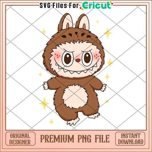 Labubu brown illustrtion png, labubu secret png, cartoon labubu png ...