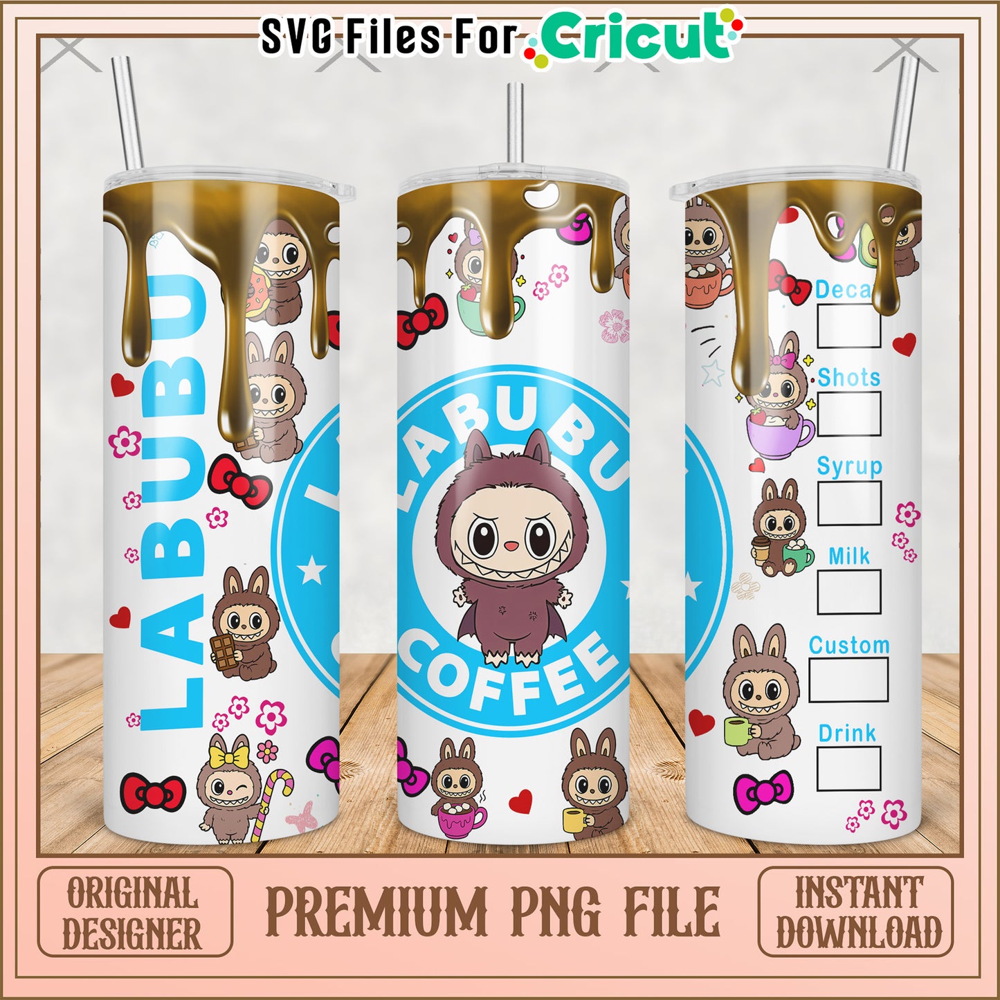 Labubu coffee tumbler design png, labubu cartoon png, labubu song png ...
