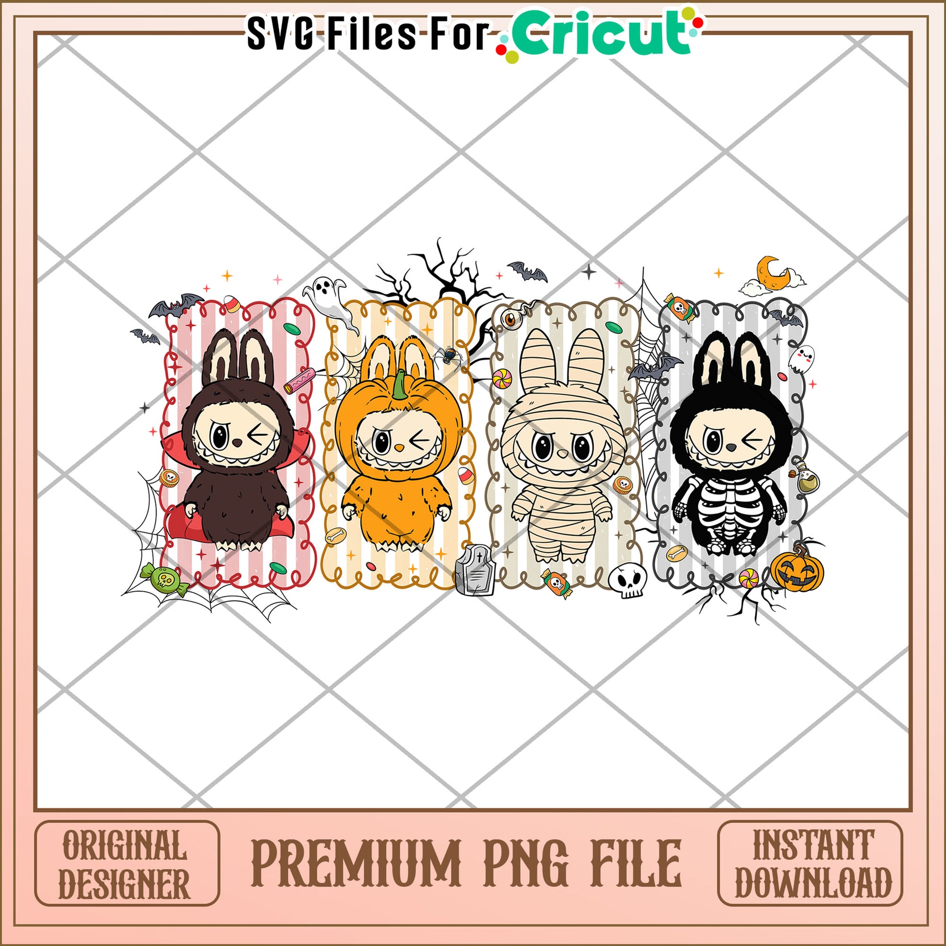 Labubu scary characters design png, spirit halloween png, halloween ti ...