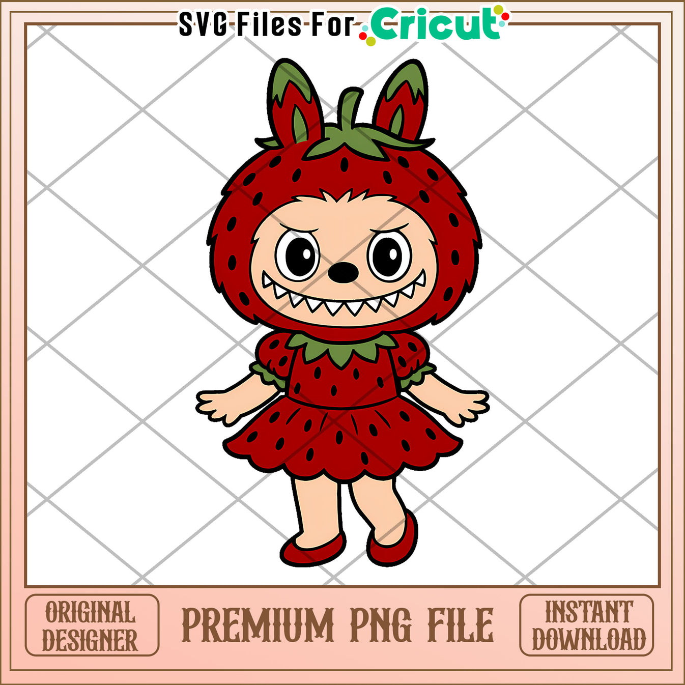 Labubu strawberry png, halloween candy png, pop mart labubu dolls png ...