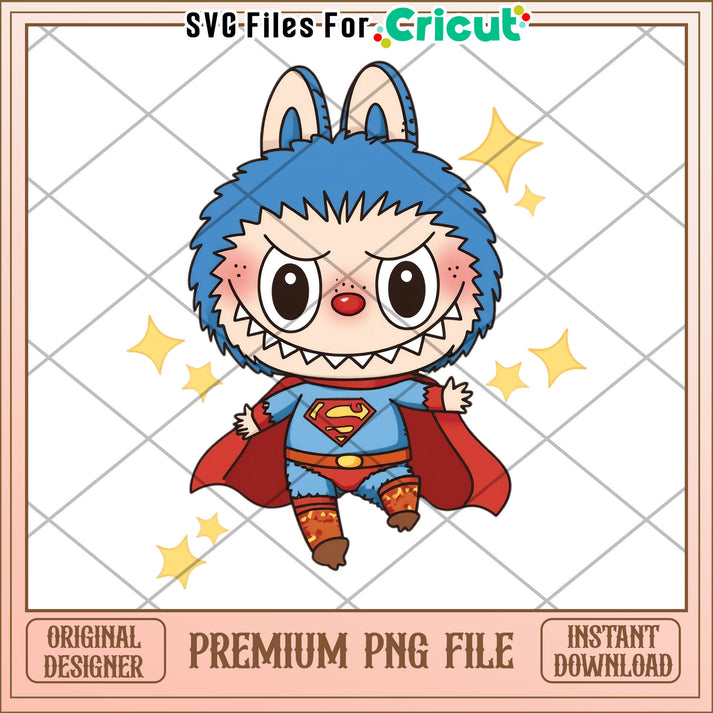 Labubu superman design png, labubu dc comic png, cartoon characters pn ...