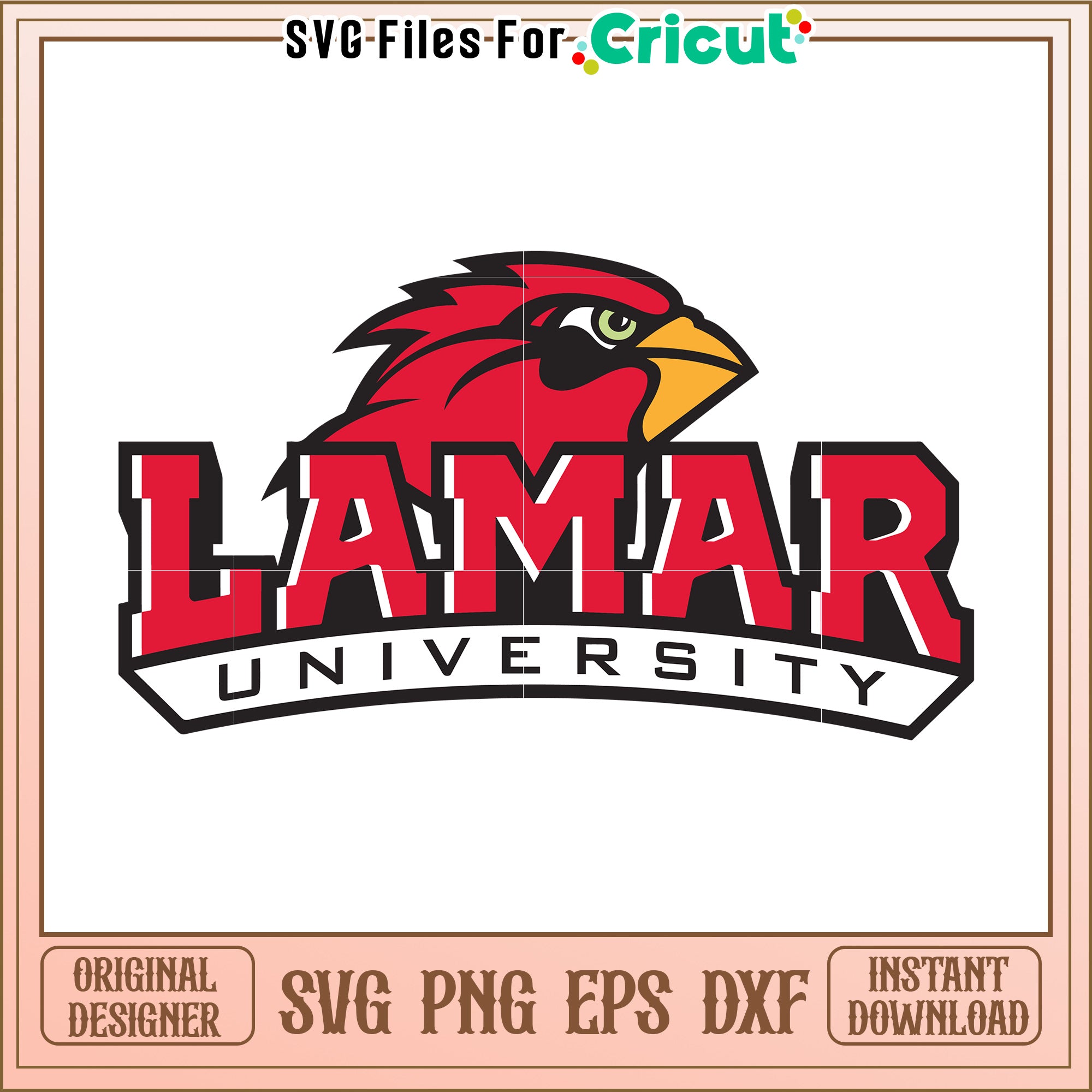 Lamar University Logo SVG File for Cricut, Instant Download for Crafts ...