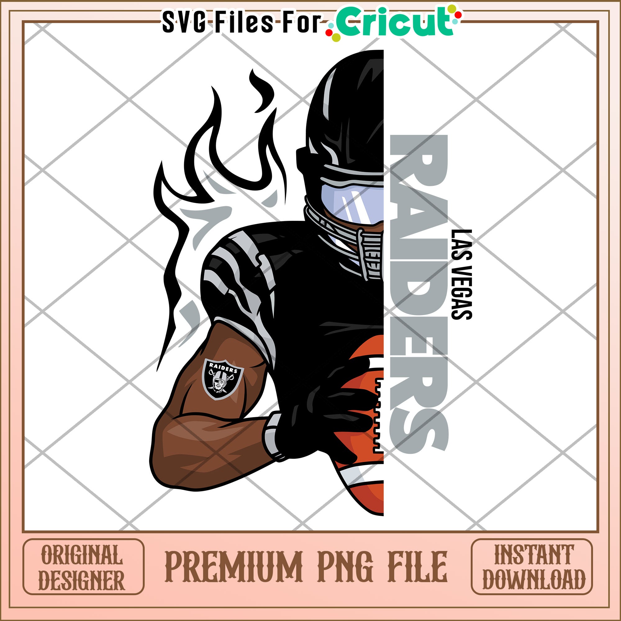 Las Vegas Raiders Football Player PNG Design, Instant Download File ...