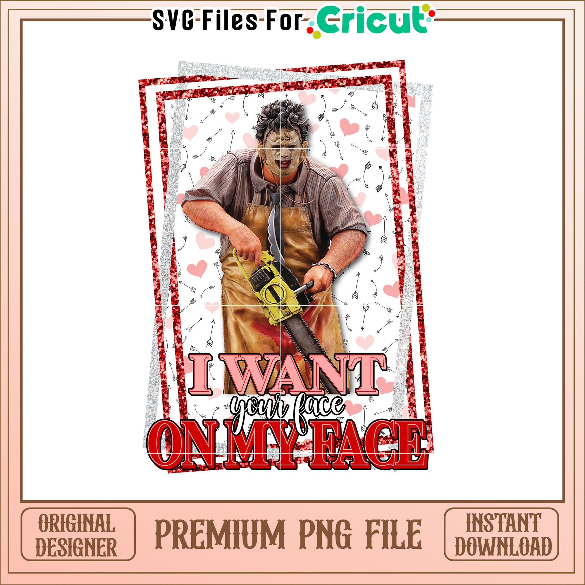 Leatherface Valentines Day PNG – svg files for cricut