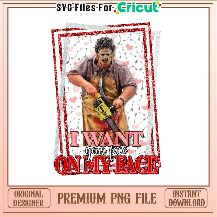 Leatherface Valentines Day PNG – svg files for cricut