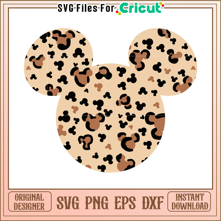 Leopard Mickey Mouse SVG PNG EPS DXF – svg files for cricut