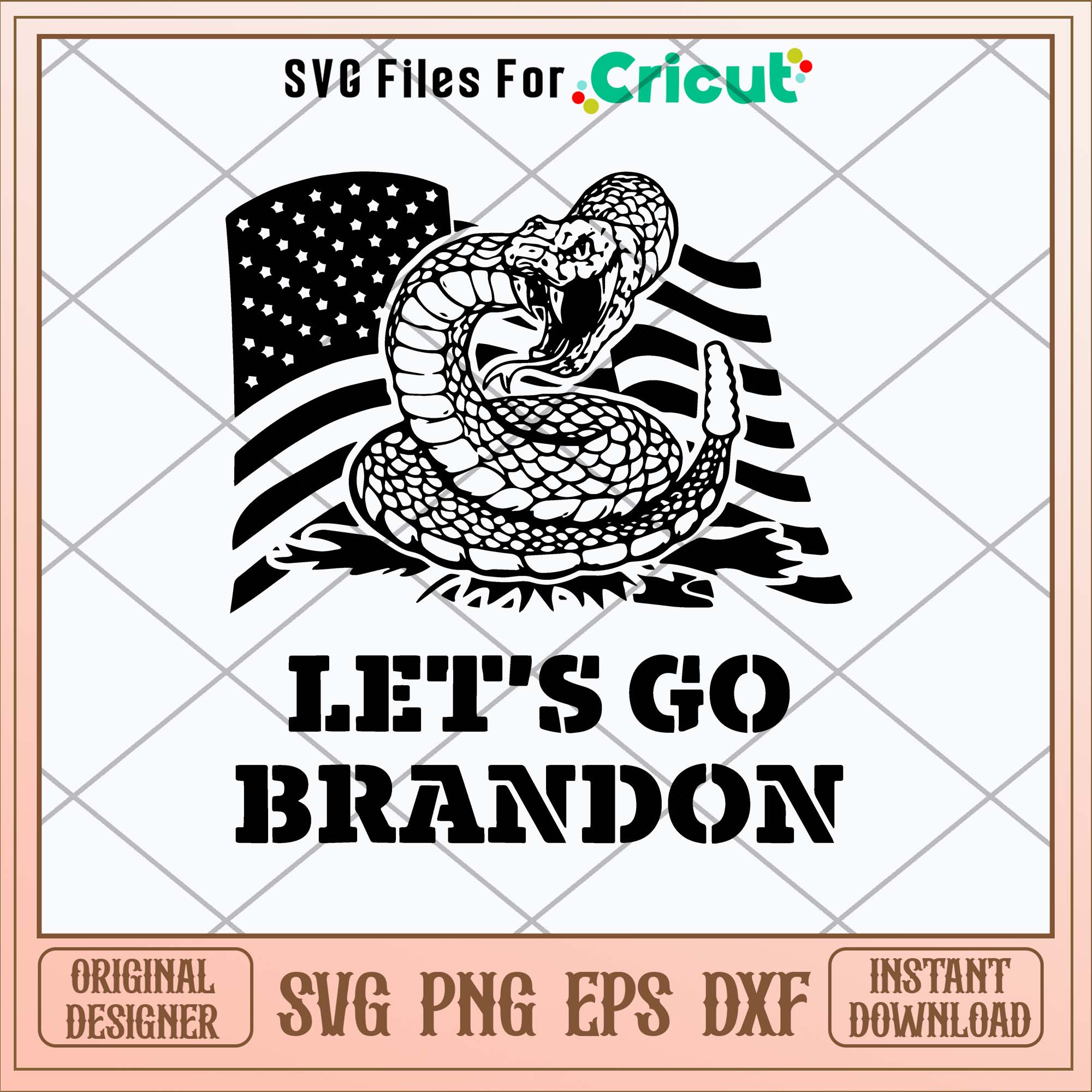 Let’s Go Brandon Gadsden Flag Svg – svg files for cricut