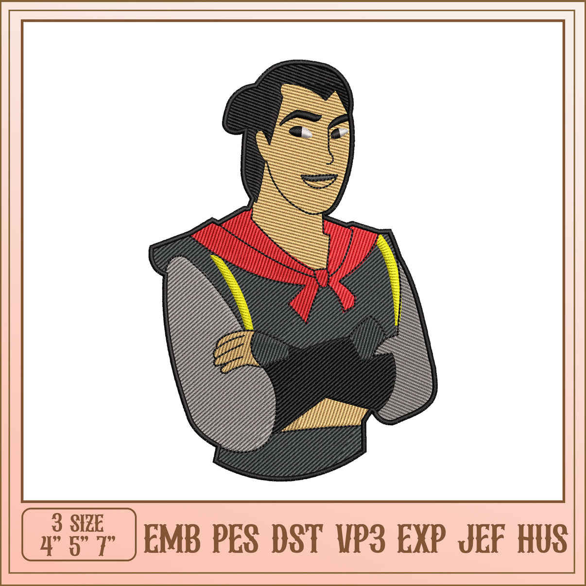 Li Shang Embroidery Design – svg files for cricut