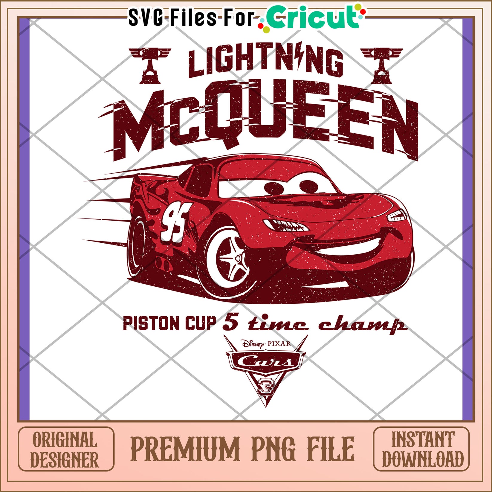 Lightning McQueen PNG Cars 3 Design – svg files for cricut