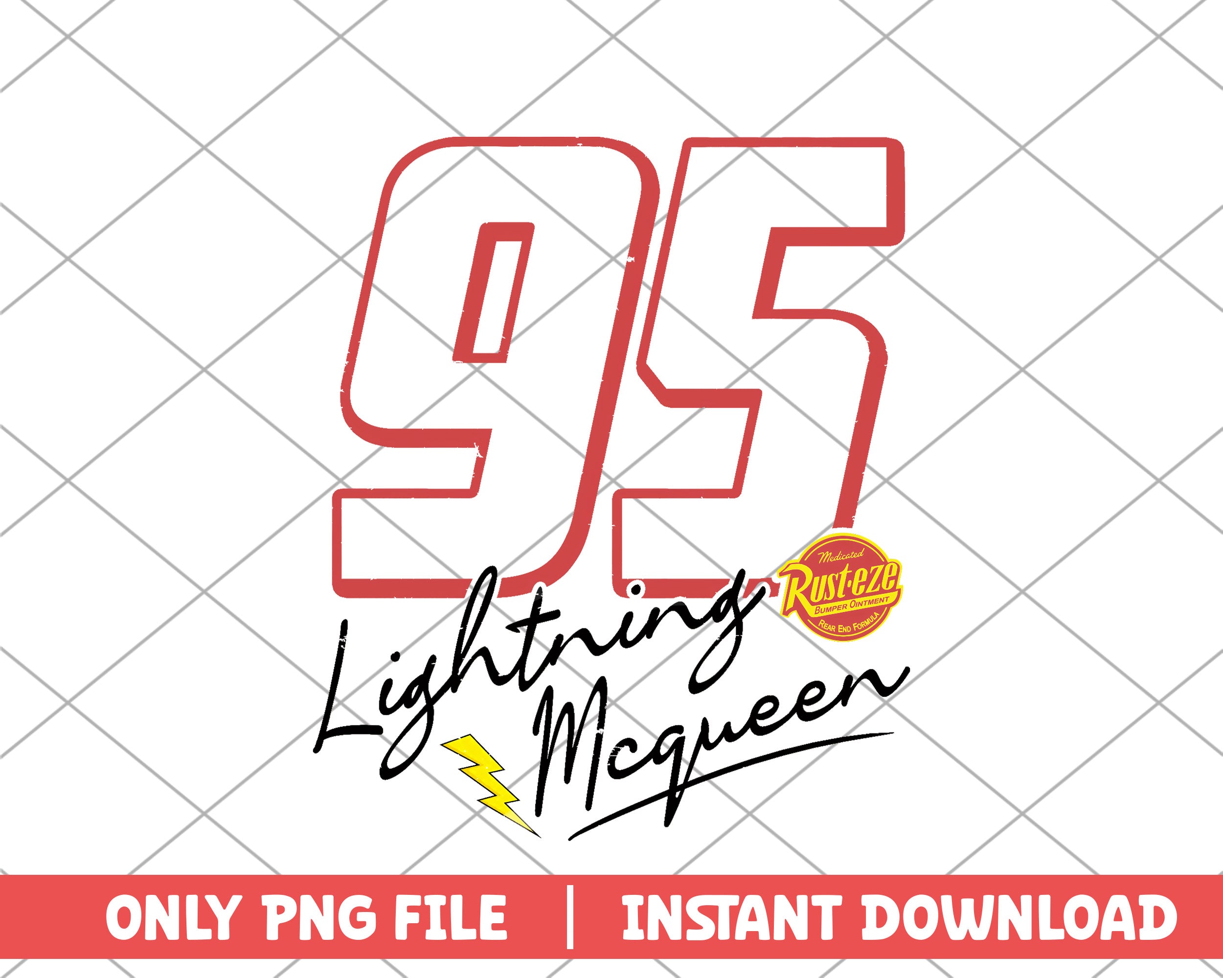 Lightning mcqueen 95 cars disney png – svg files for cricut