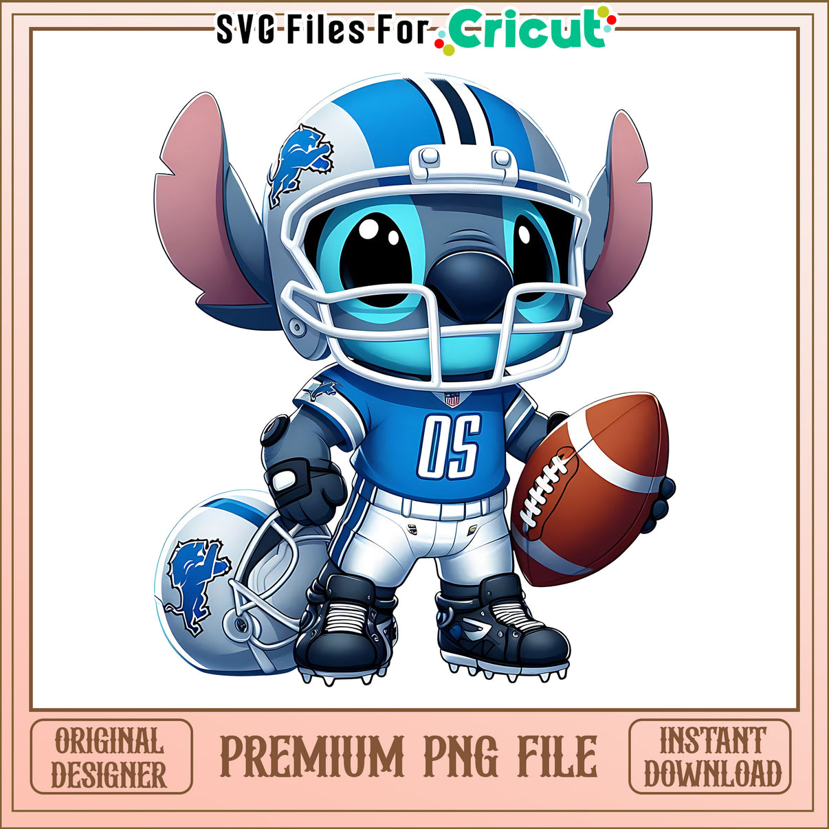 Lions Stitch and rugby ball png, Detroit Lions png, NFL png – svg files ...
