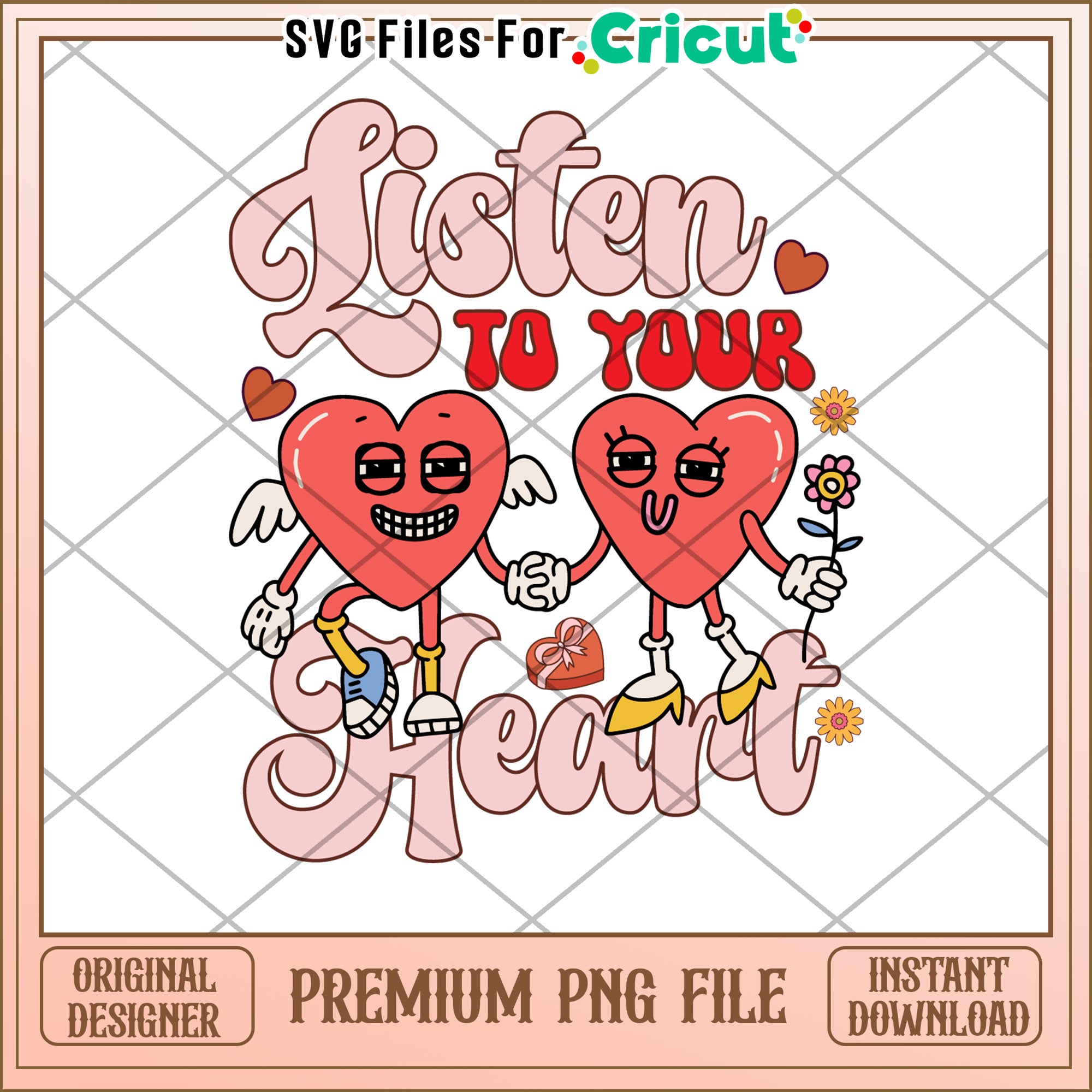 Listen To Your Heart PNG Design – svg files for cricut