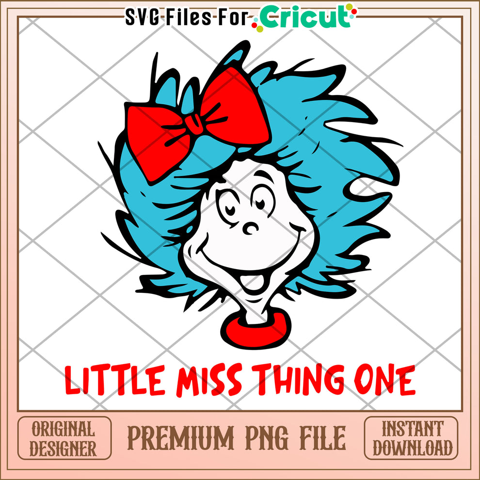 Little Miss Thing One PNG Image – svg files for cricut