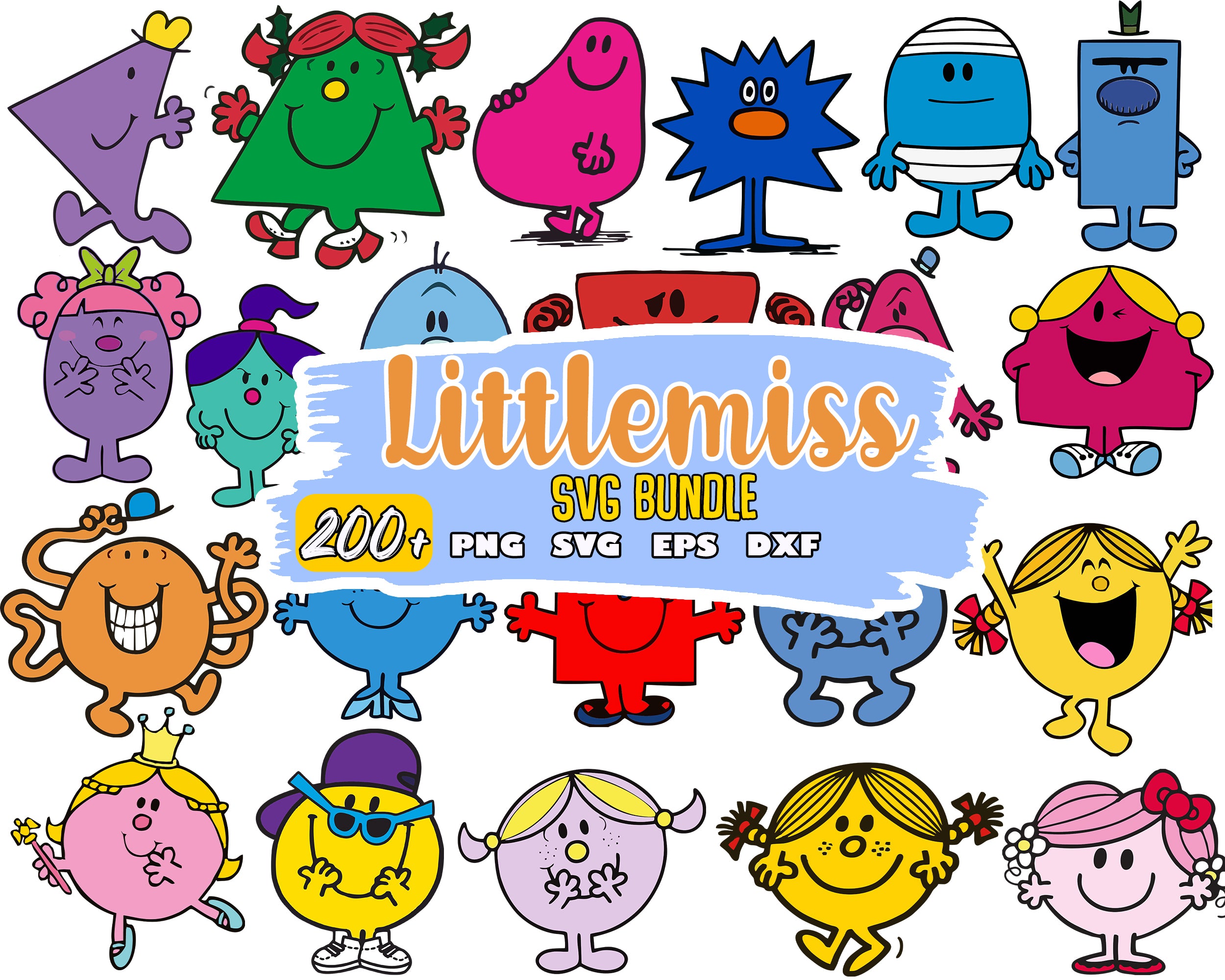 Little miss cartoon bundle svg, little miss cartoon svg – svg files for ...