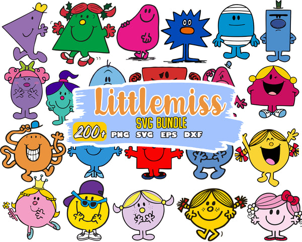 Little miss cartoon bundle svg, little miss cartoon svg – svg files for ...