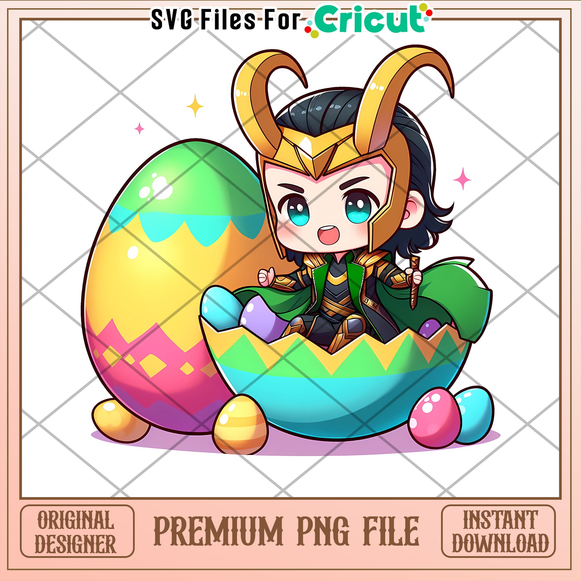 Loki Easter Egg PNG Cricut File – svg files for cricut