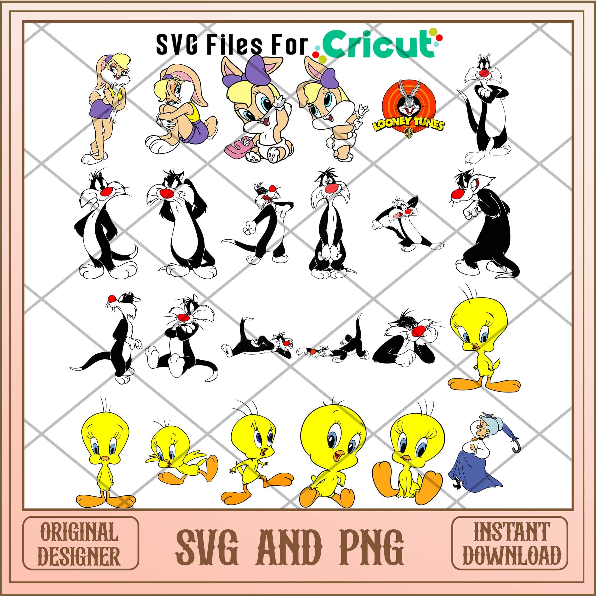 Looney tunes cartoon friends svg bundle – svg files for cricut