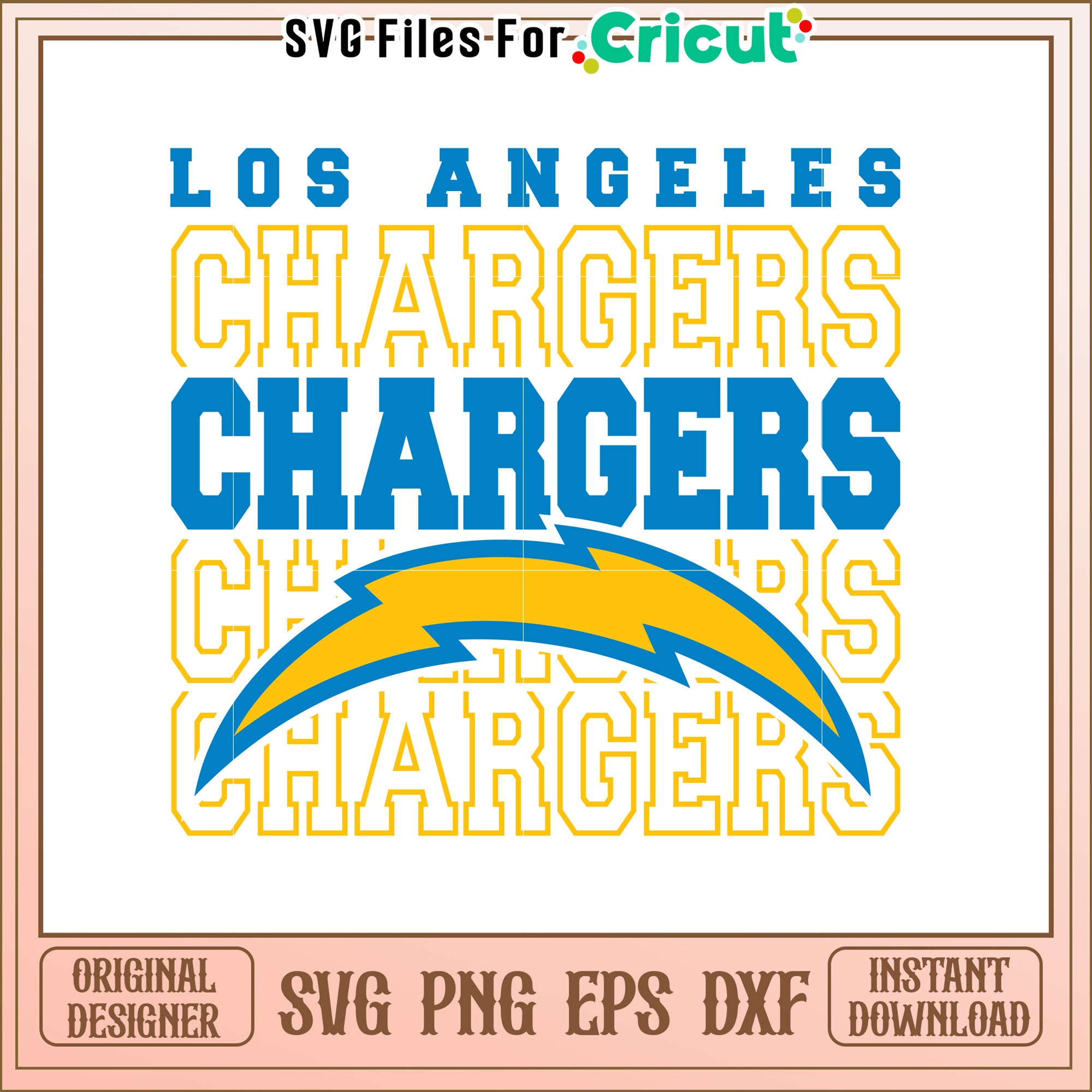 Los Angeles Chargers SVG Design – svg files for cricut