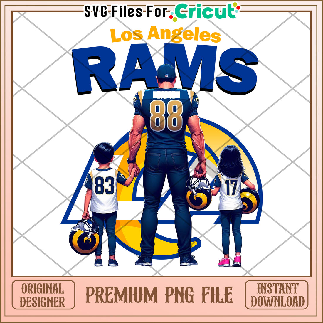Los Angeles Rams Family Design, Premium PNG Instant Download – svg ...