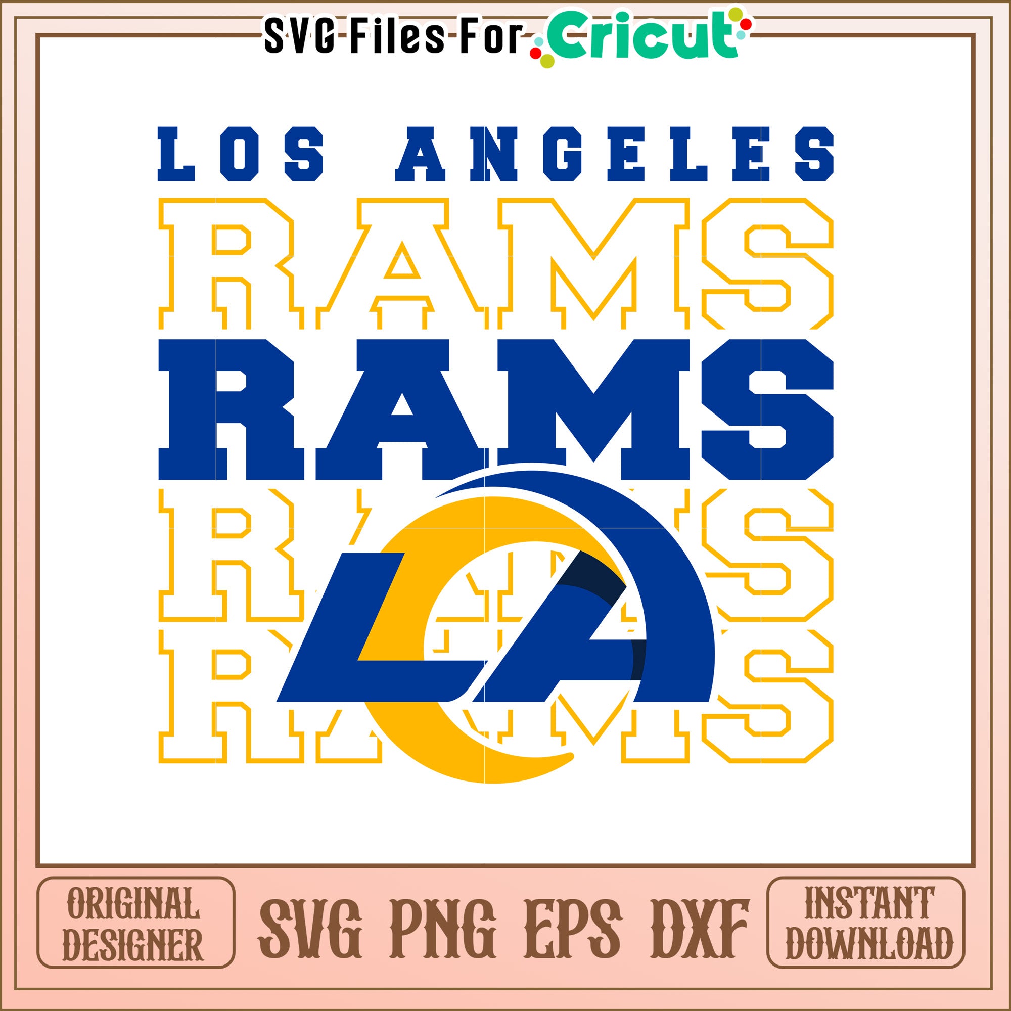 Los Angeles Rams SVG Design – svg files for cricut