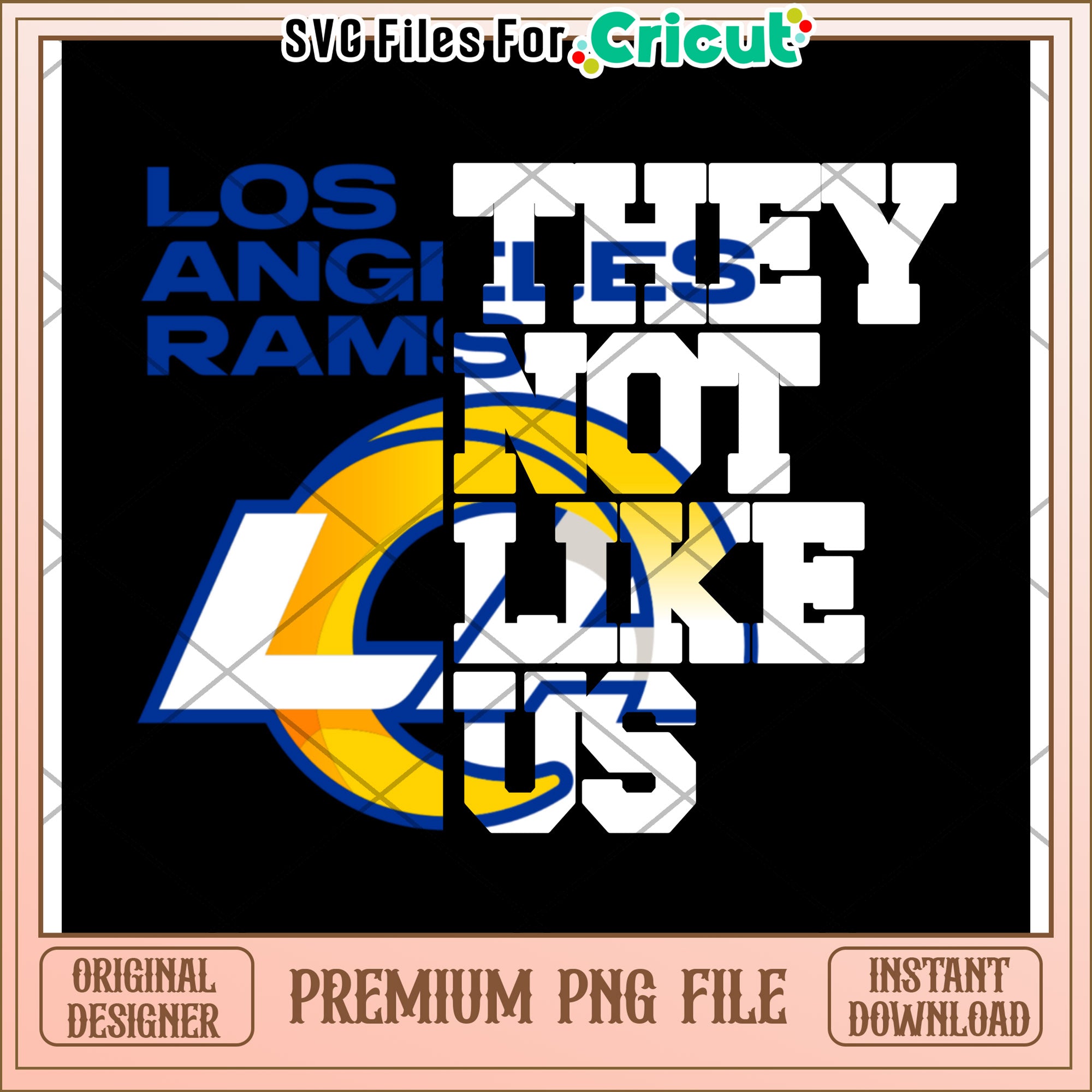 Los Angeles Rams design for sports fans, perfect for Cricut projects ...
