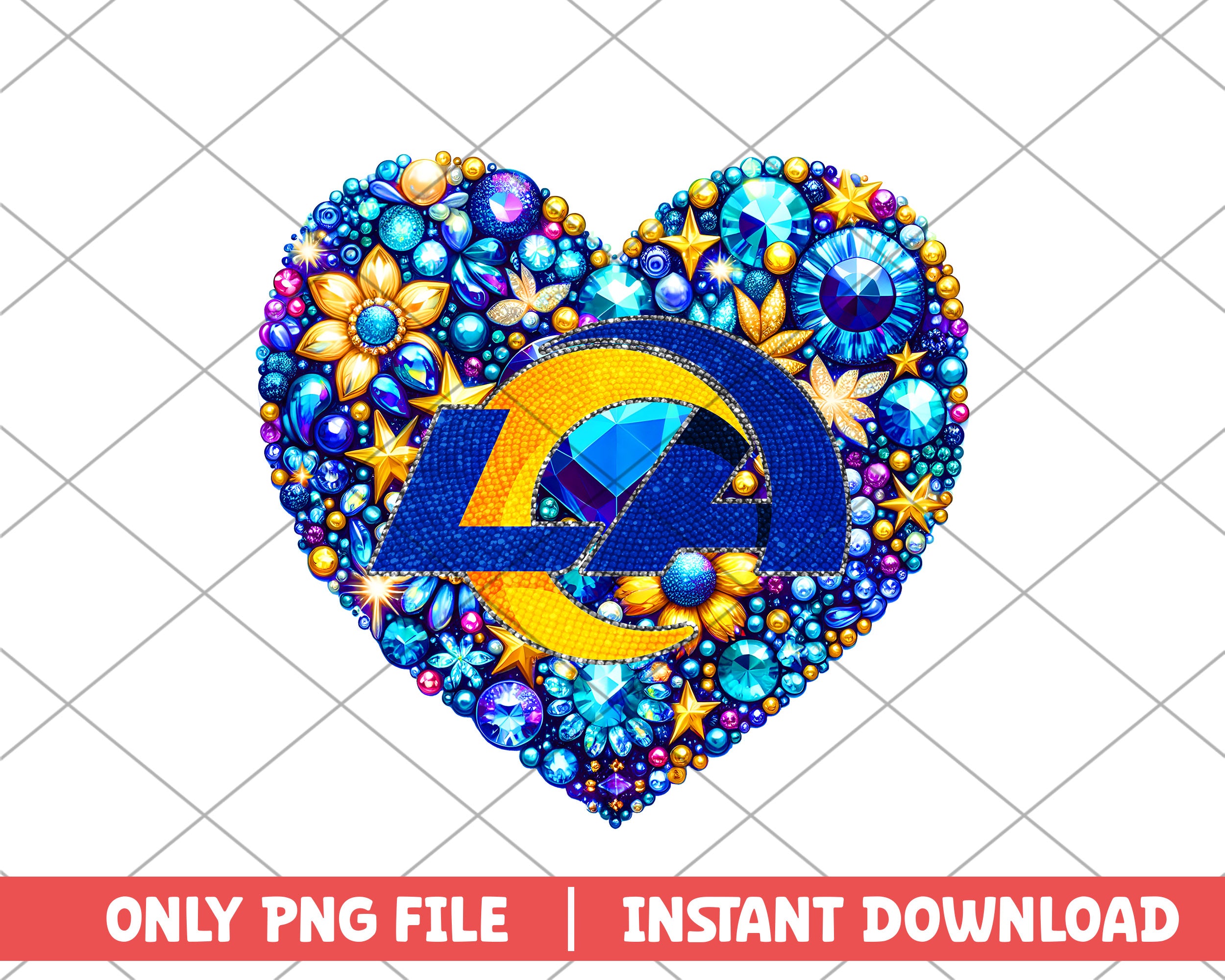 Los Angeles Rams in heart png, Los Angeles Rams png – svg files for cricut