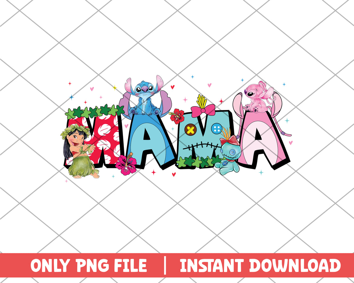 Mama disney Lilo & Stitch png – svg files for cricut