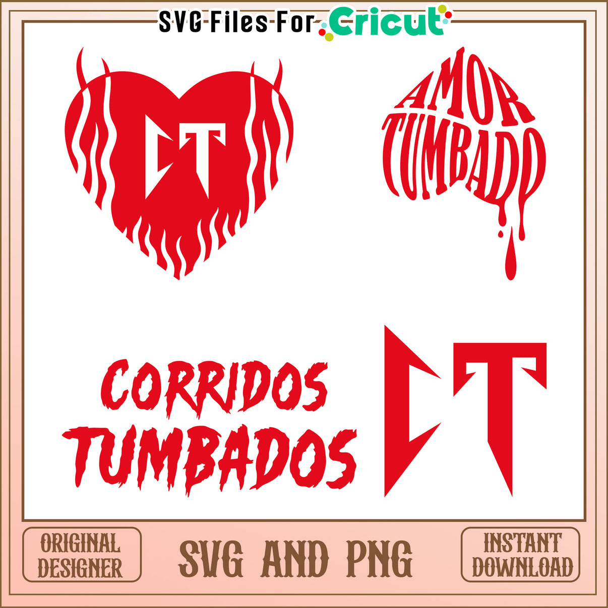 Corridos tumbados logo design bundle svg, corridos tumbados logo png ...