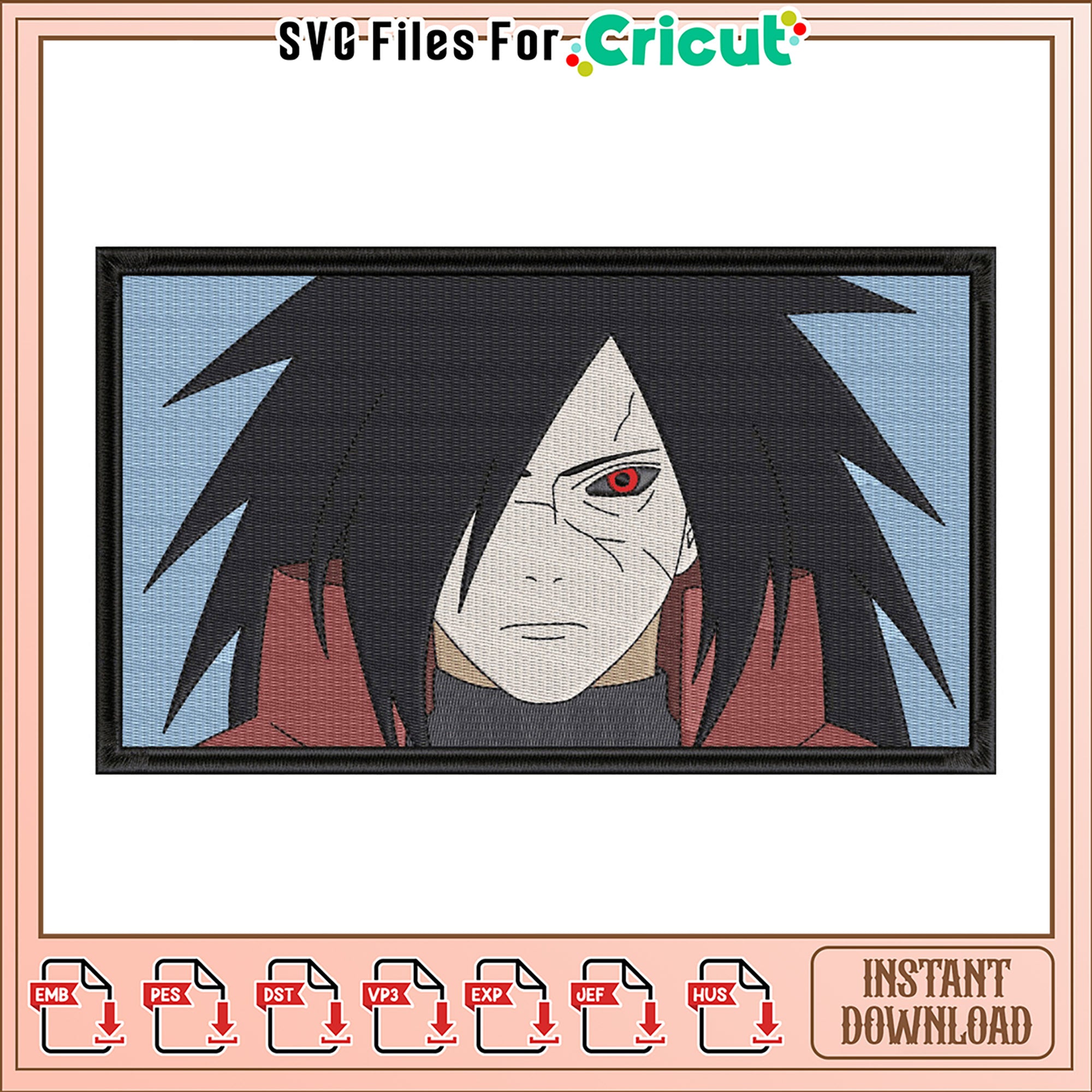 Madara Uchiha Embroidery Design for Craft Projects – svg files for cricut