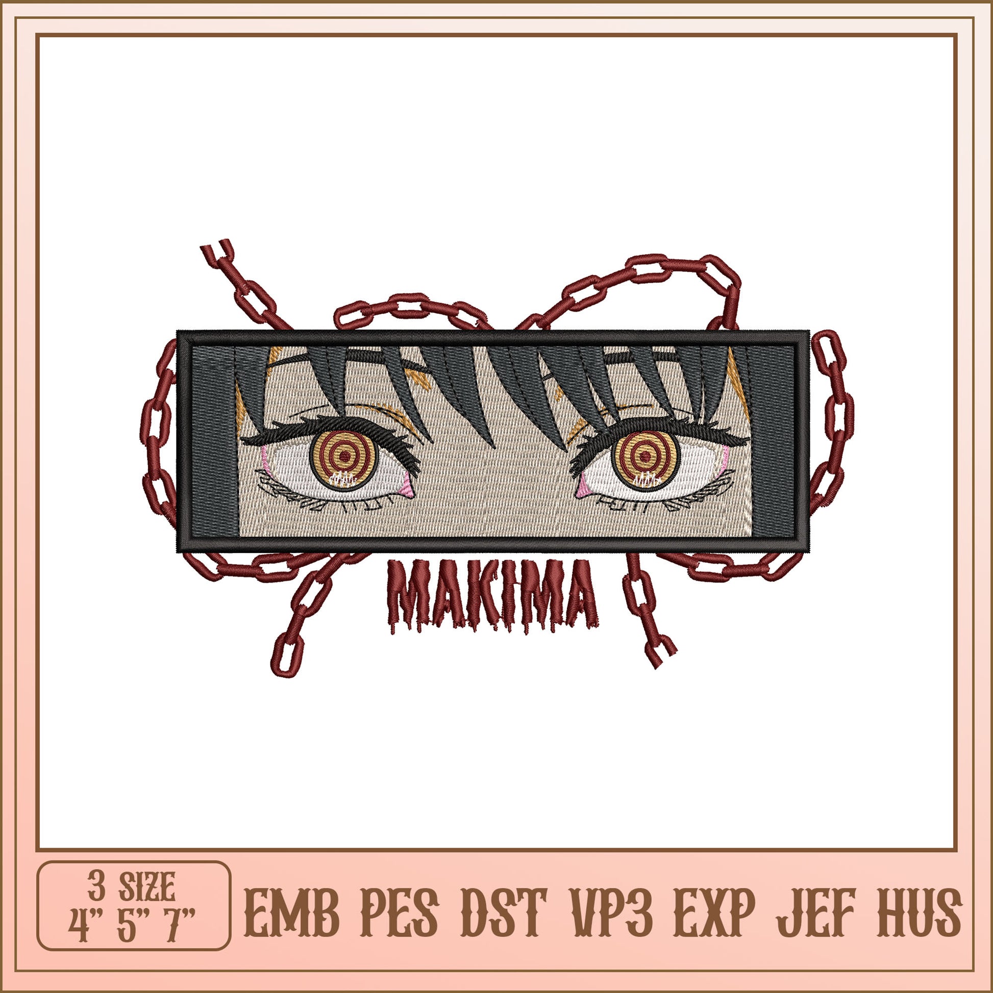 Makima Eyes Embroidery Design – svg files for cricut