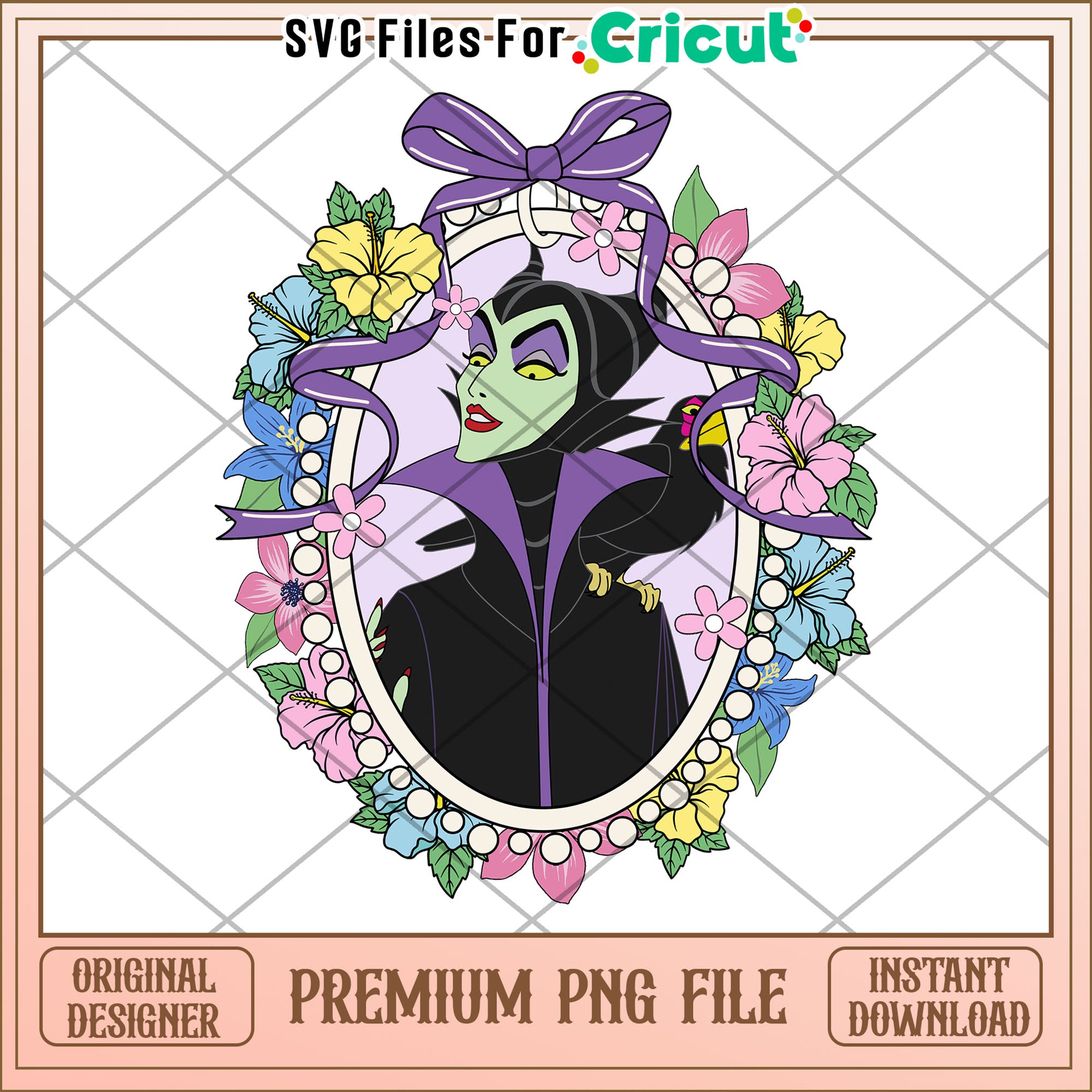 Maleficent Floral PNG Download – svg files for cricut
