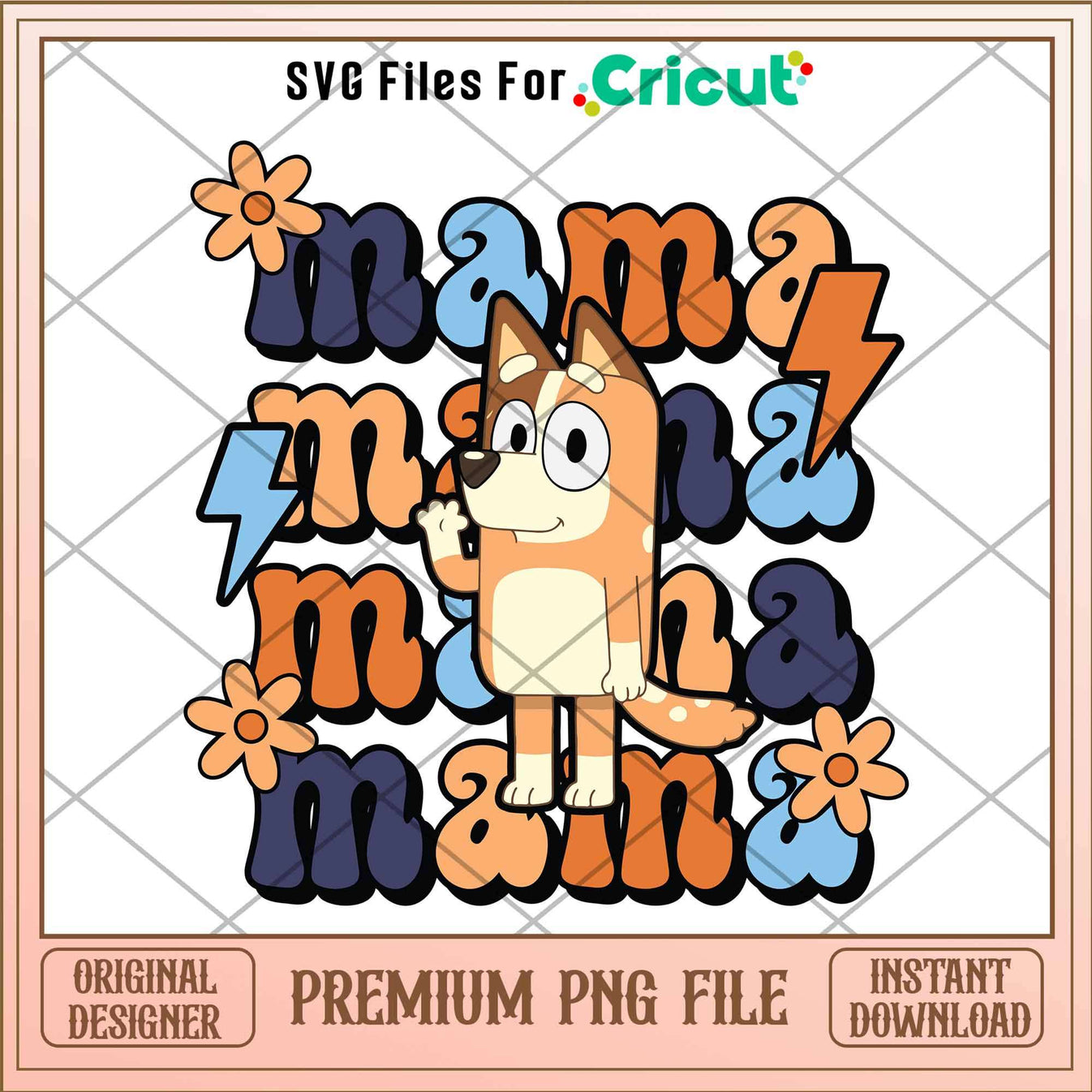Mama Bluey Stickers png, Bluey characters png, Digital Download – svg ...